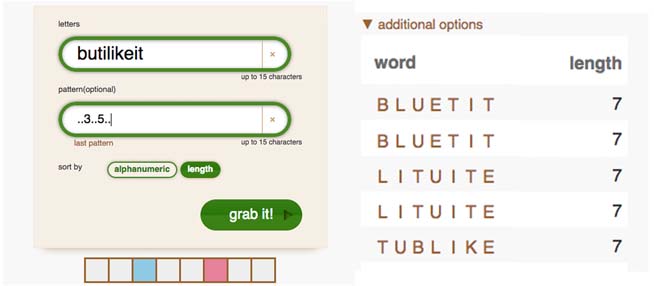 ᐅ Letter Sorting | Make words from letters with the word generator