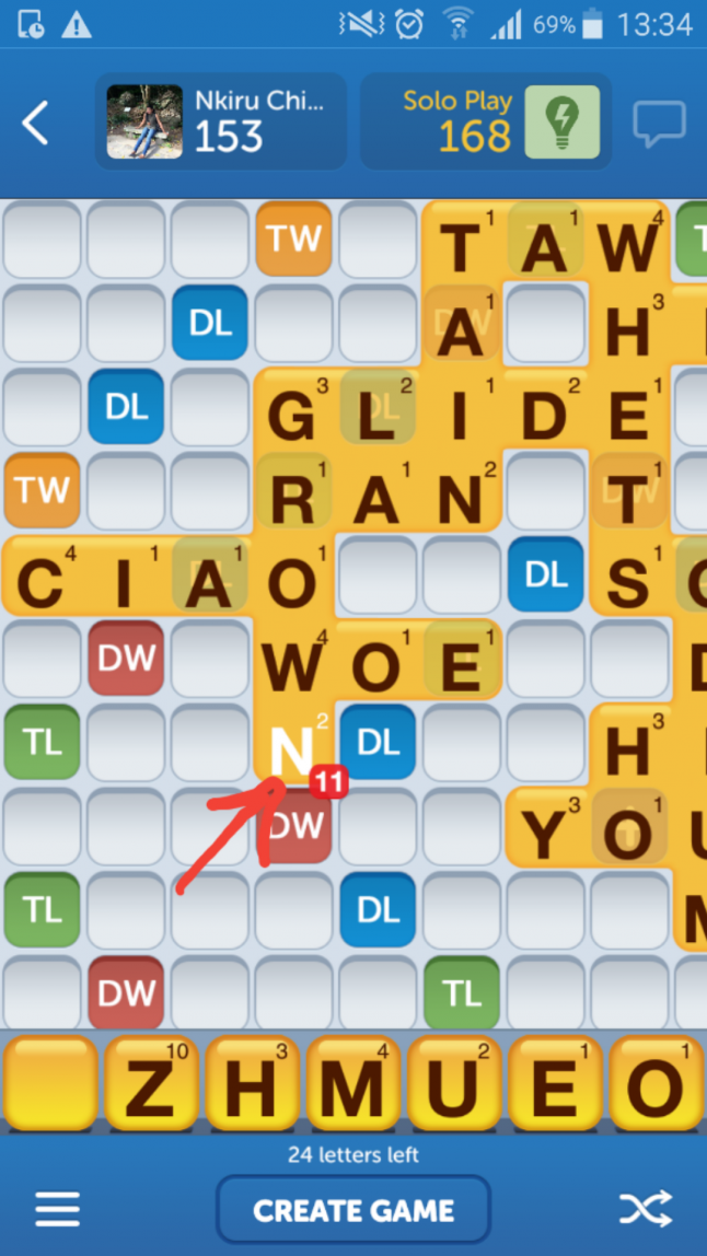 Check your Word knowledge and make Words with these Letters in WWF